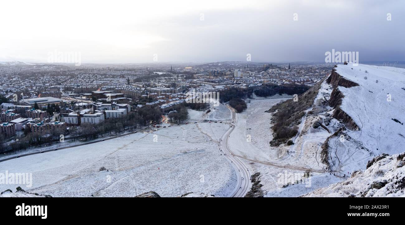 Arthurs seat path view towards town, 10/2/20 Stock Photo - Alamy