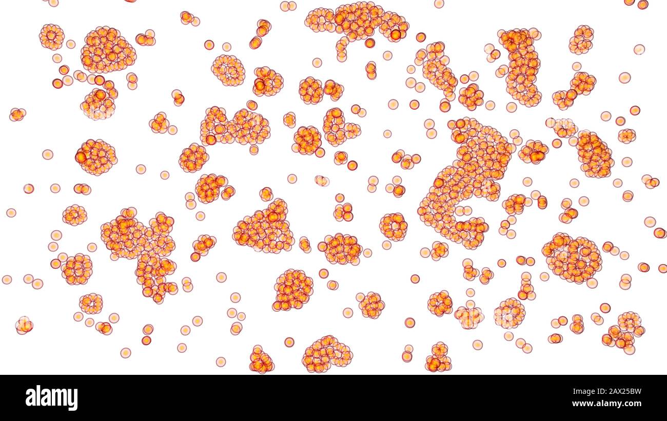 Microbes, atoms , cells coagulating , crystallize, reproducing ...