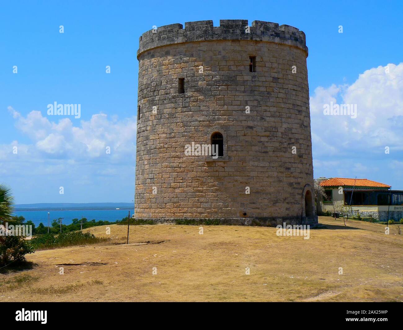 An old stone watchtower in Varadero, Cuba Stock Photo - Alamy