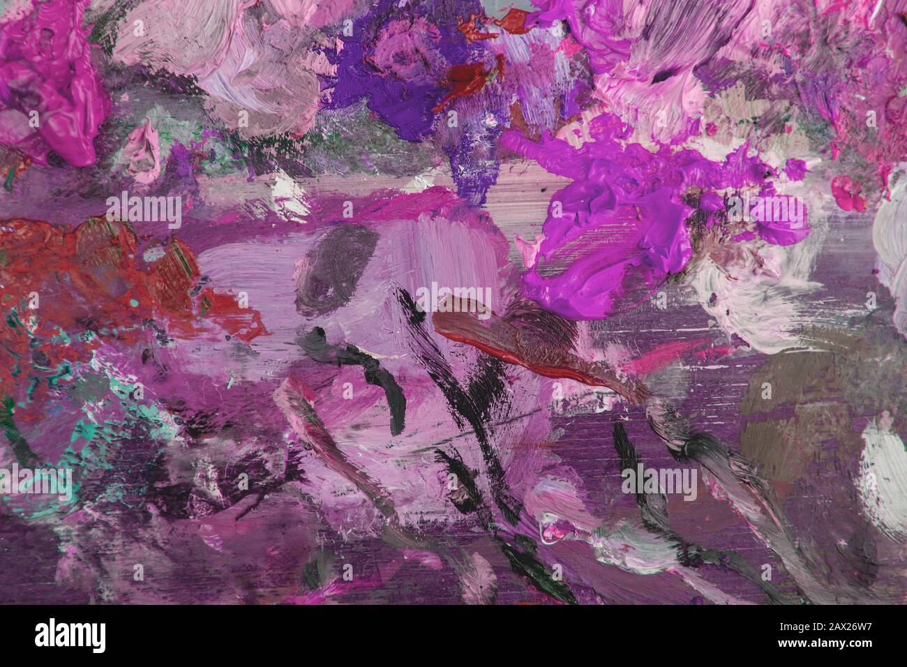 Detail of colorful painter color palette, grungy background or texture ...