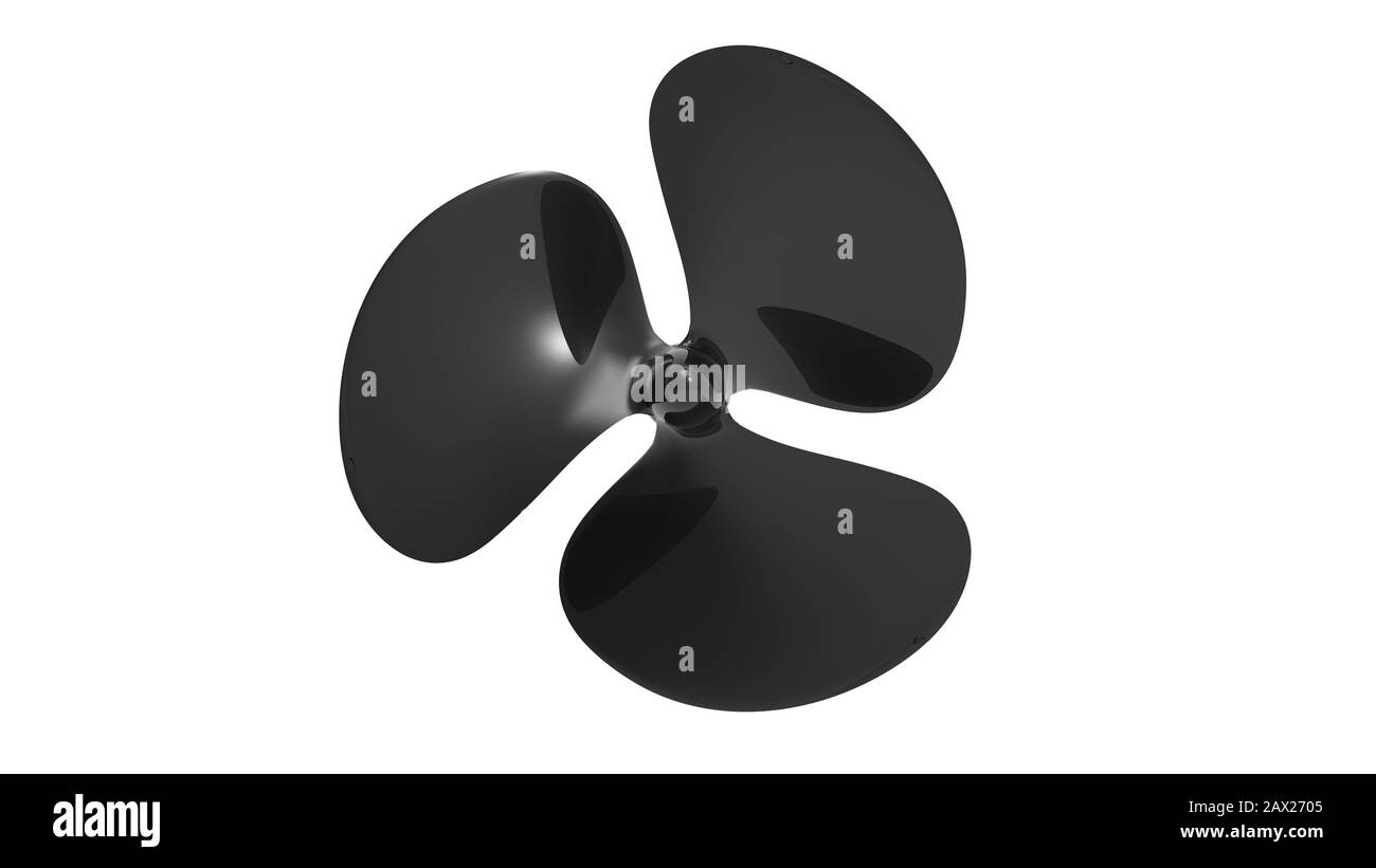 3D rendering of a computer generated boat propellor isolated Stock ...