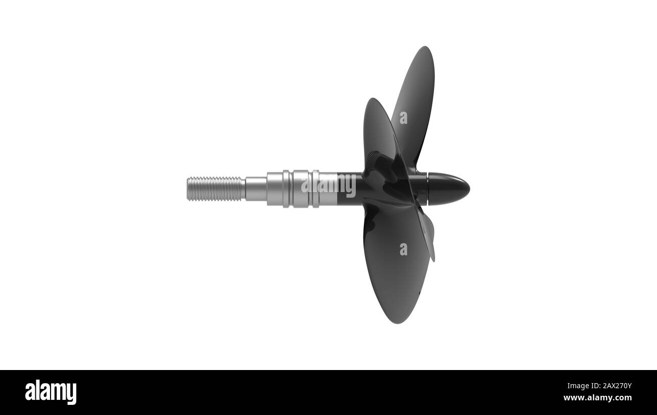 3D rendering of a computer generated boat propellor isolated Stock ...