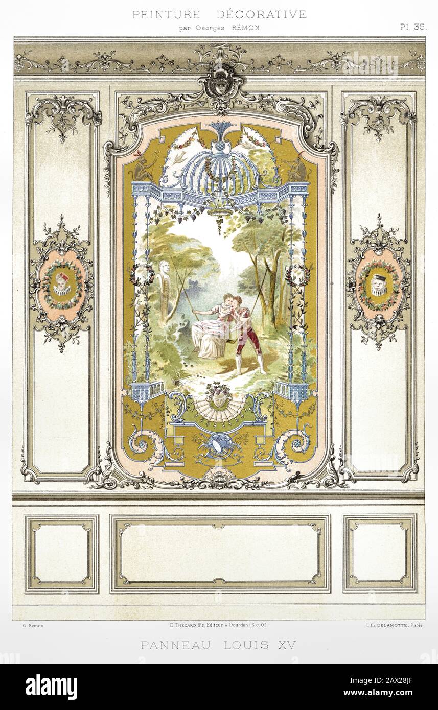 Louis xv pattern hi-res stock photography and images - Alamy