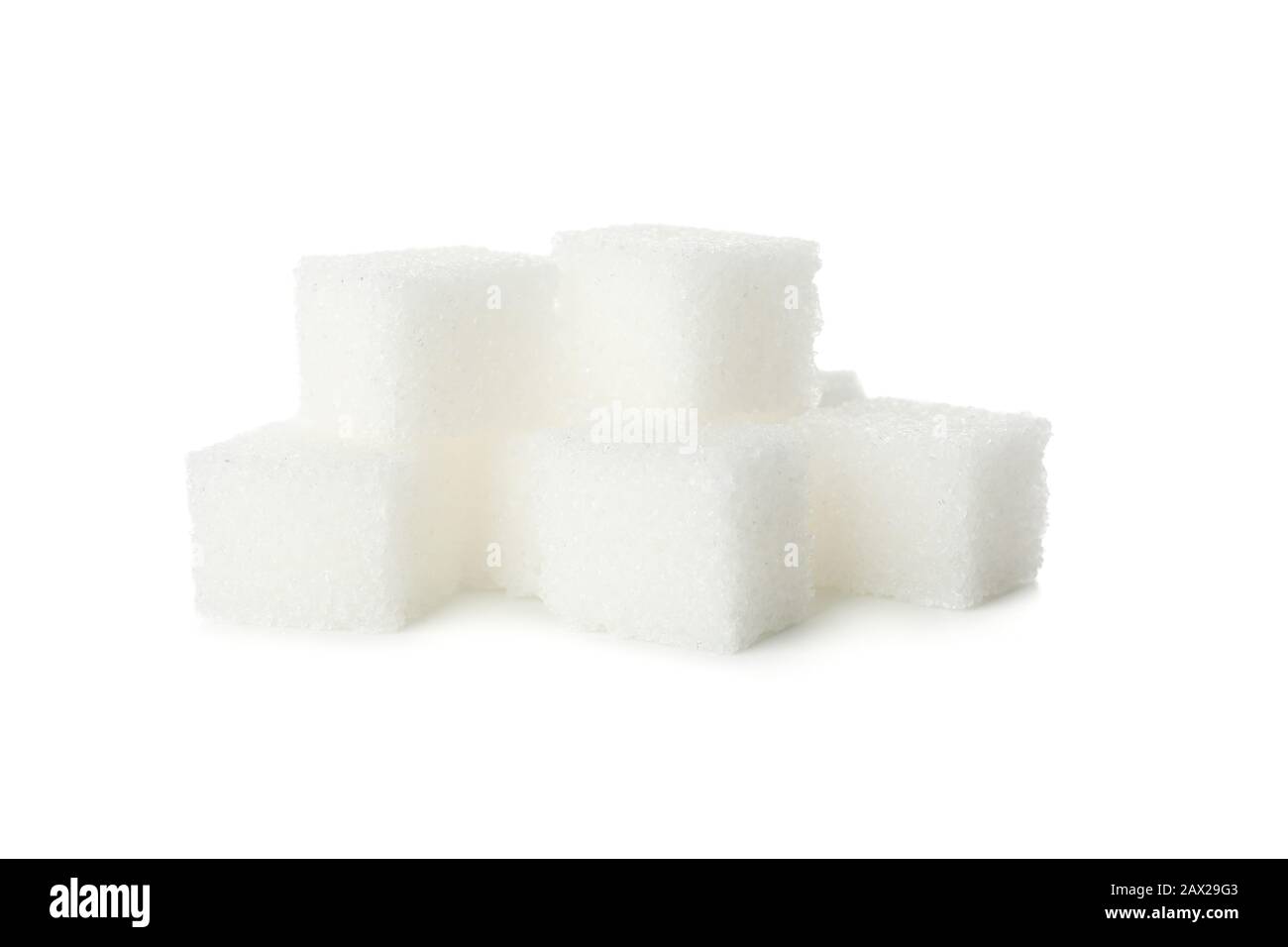 Sugar cubes isolated on white background, close up Stock Photo - Alamy