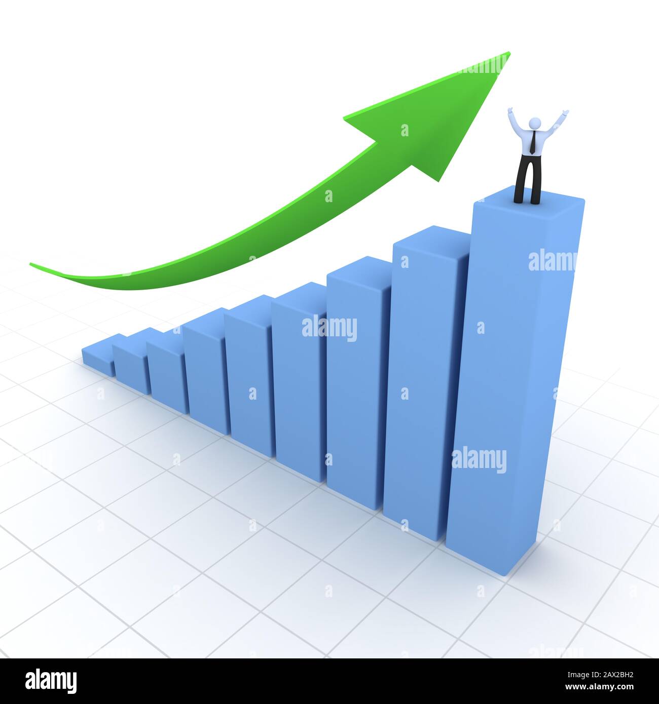 Graph moving up Stock Photo - Alamy