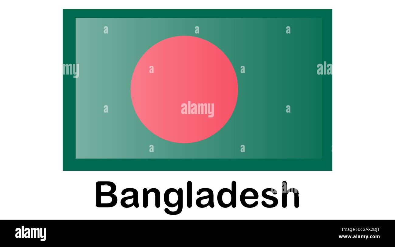 Bangladesh flag, official colors and proportion correctly. National ...