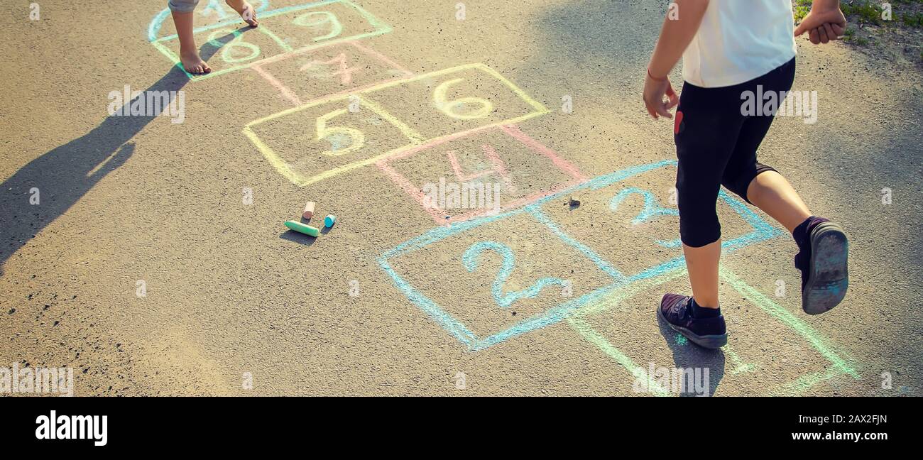 street children's games in classics. Selective focus. nature Stock ...