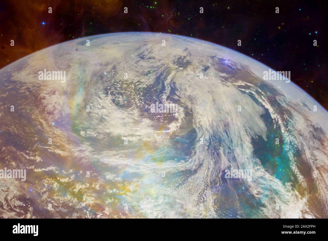 Earth and galaxy. Awesome science fiction wallpaper. Elements of this ...