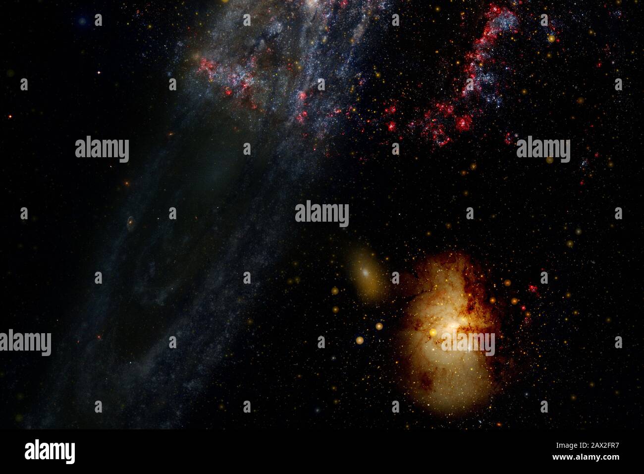 Infinite space with nebulae and stars. Elements of this image furnished ...