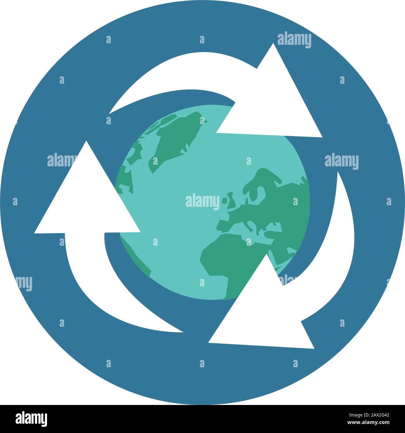 world planet earth with arrows around Stock Vector Image & Art - Alamy