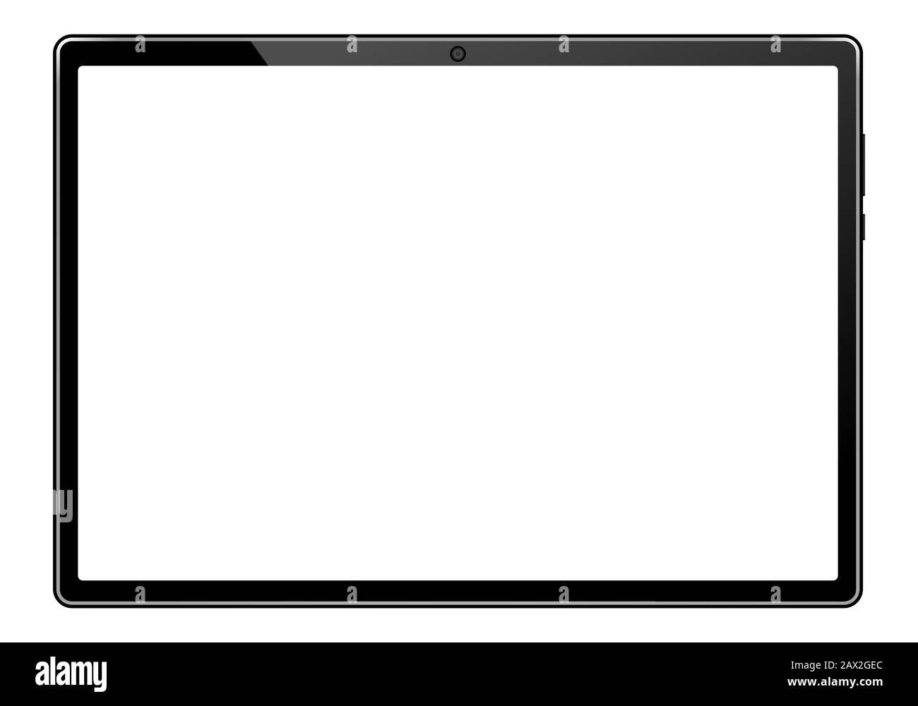 Realistic vector tablet mockup with empty screen Stock Vector Image ...