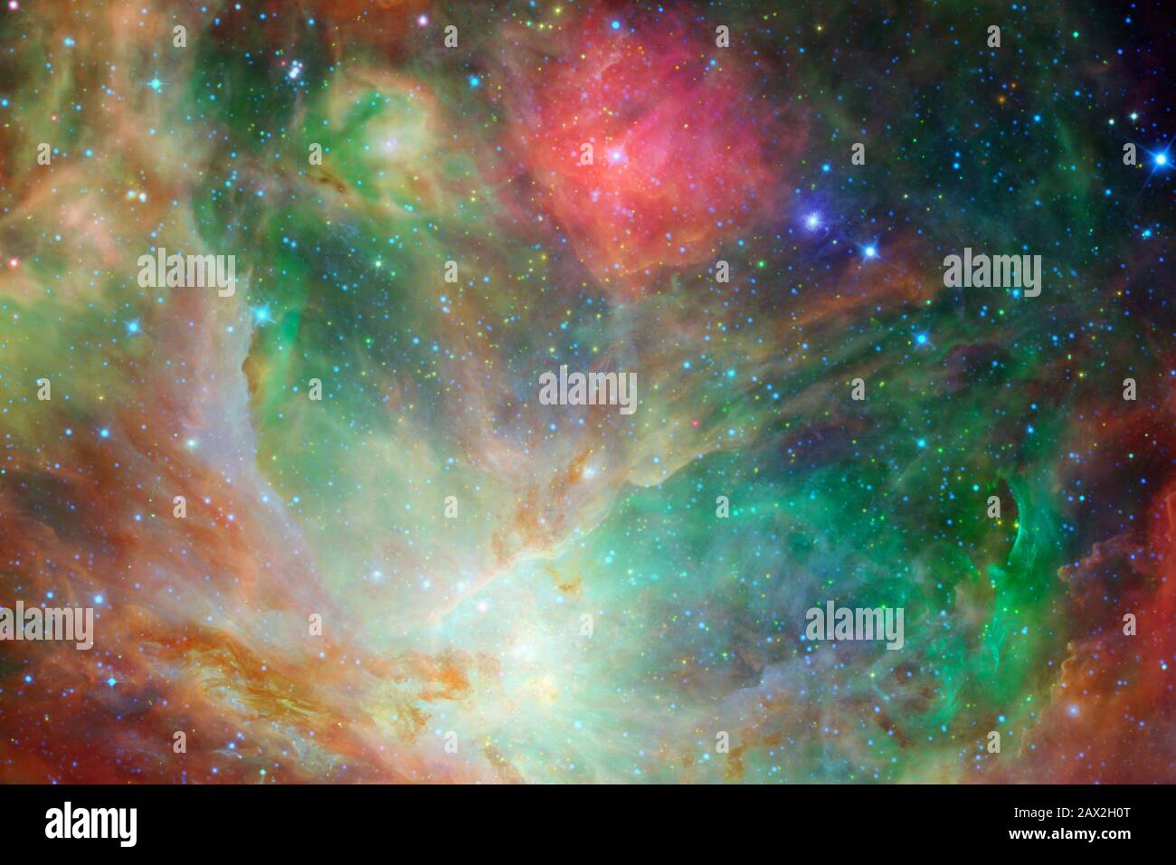 Universe scene with stars and galaxies in deep space showing the beauty ...