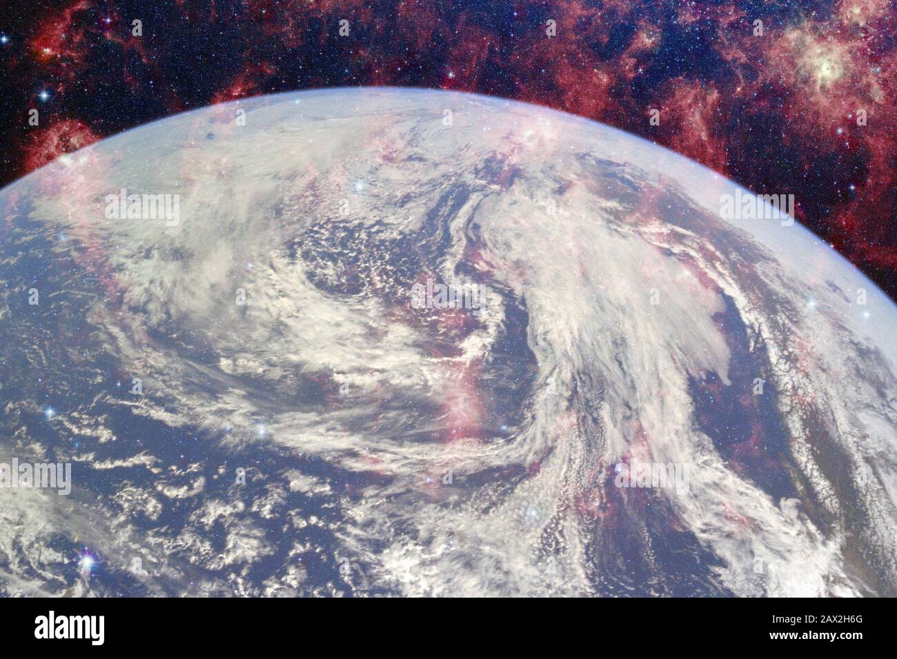 Earth and galaxy. Awesome science fiction wallpaper. Elements of this ...