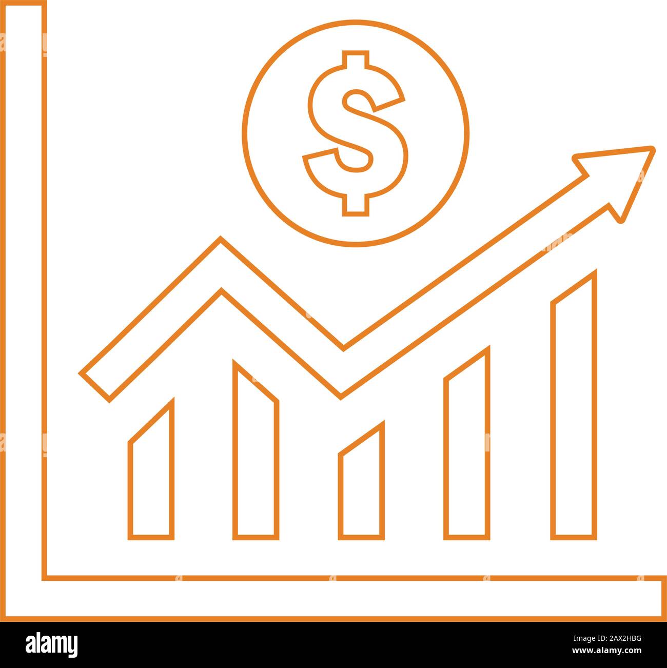 Well organized and fully editable Profit statistics icon, Earning ...