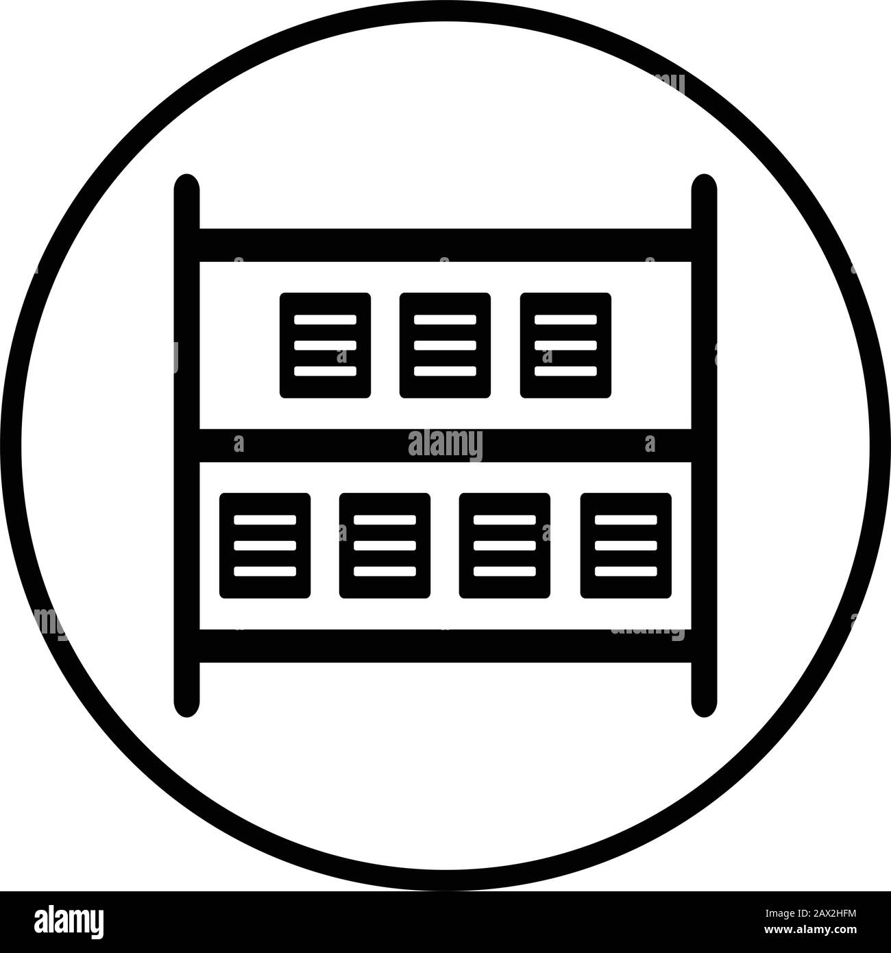 Well organized and fully editable Shelves icon, storage vector ...