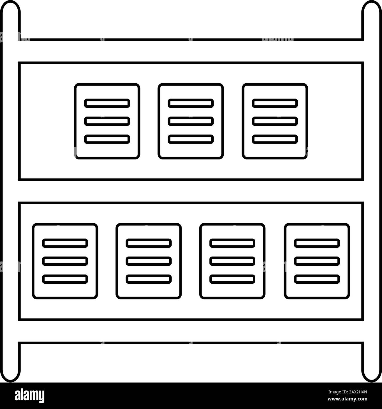 Well organized and fully editable Shelves icon, storage vector ...