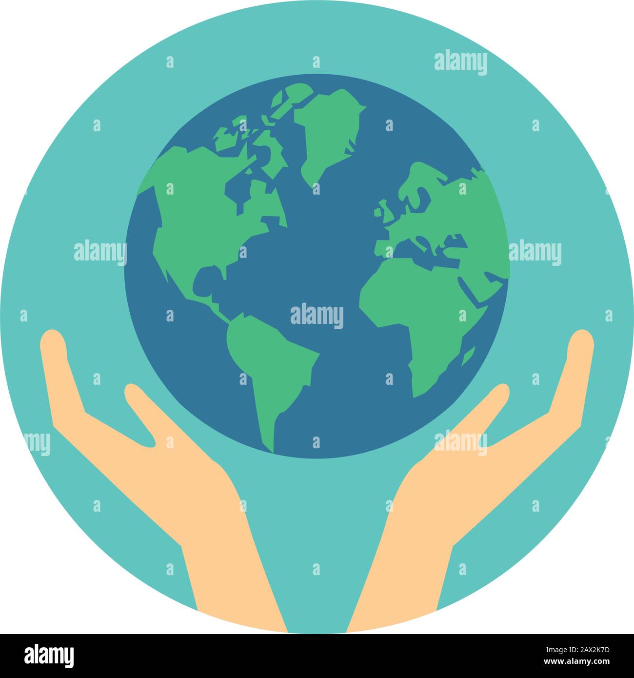 hands with world planet earth Stock Vector Image & Art - Alamy
