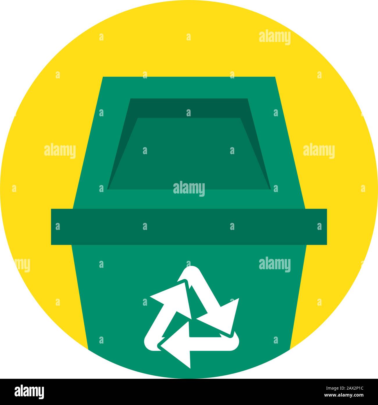 arrows recycle symbol in waste bin Stock Vector Image & Art - Alamy