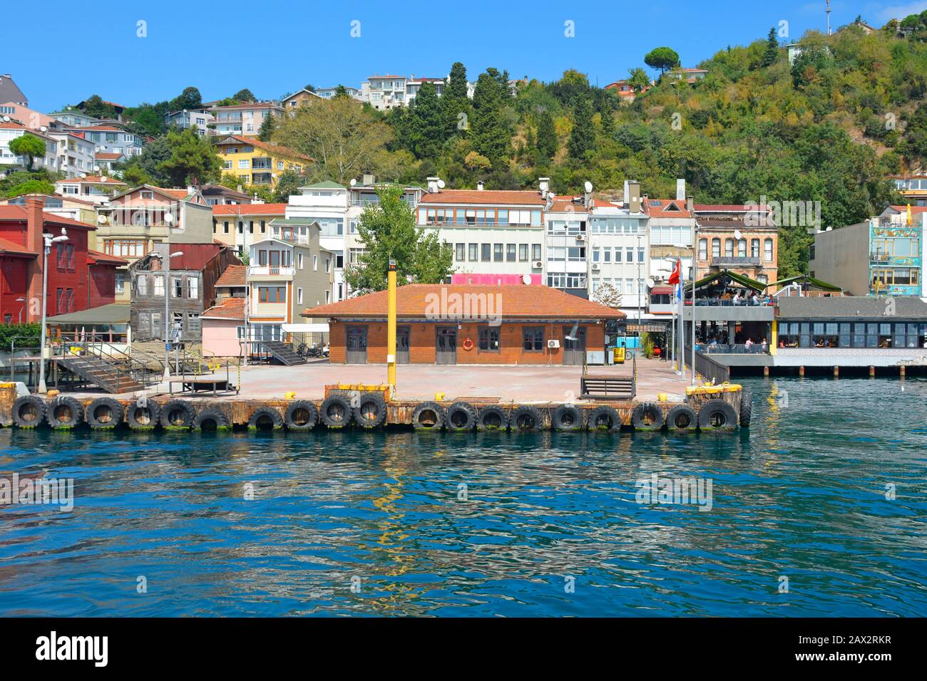 The Beykoz ferry station on the Bosphorus in Istanbul, Turkey Stock ...
