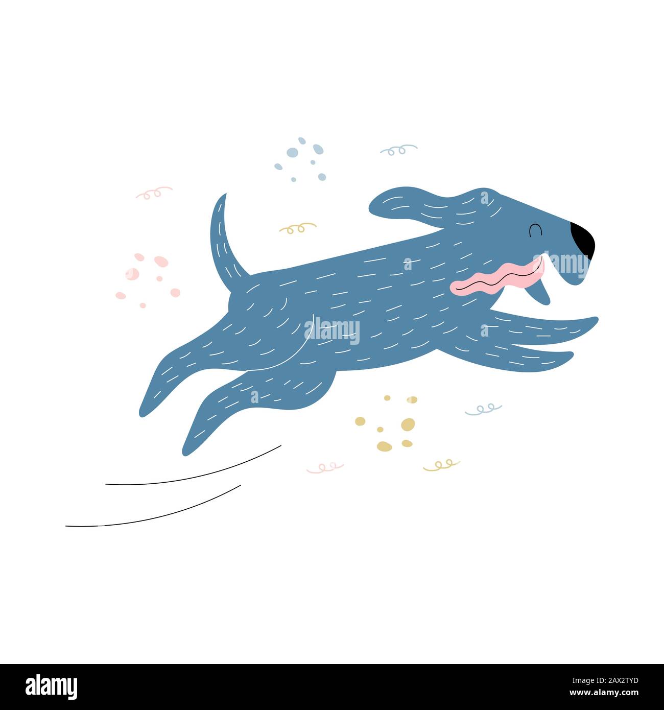 dog runs vector illustration of Happy Running Dog Stock Vector Image ...