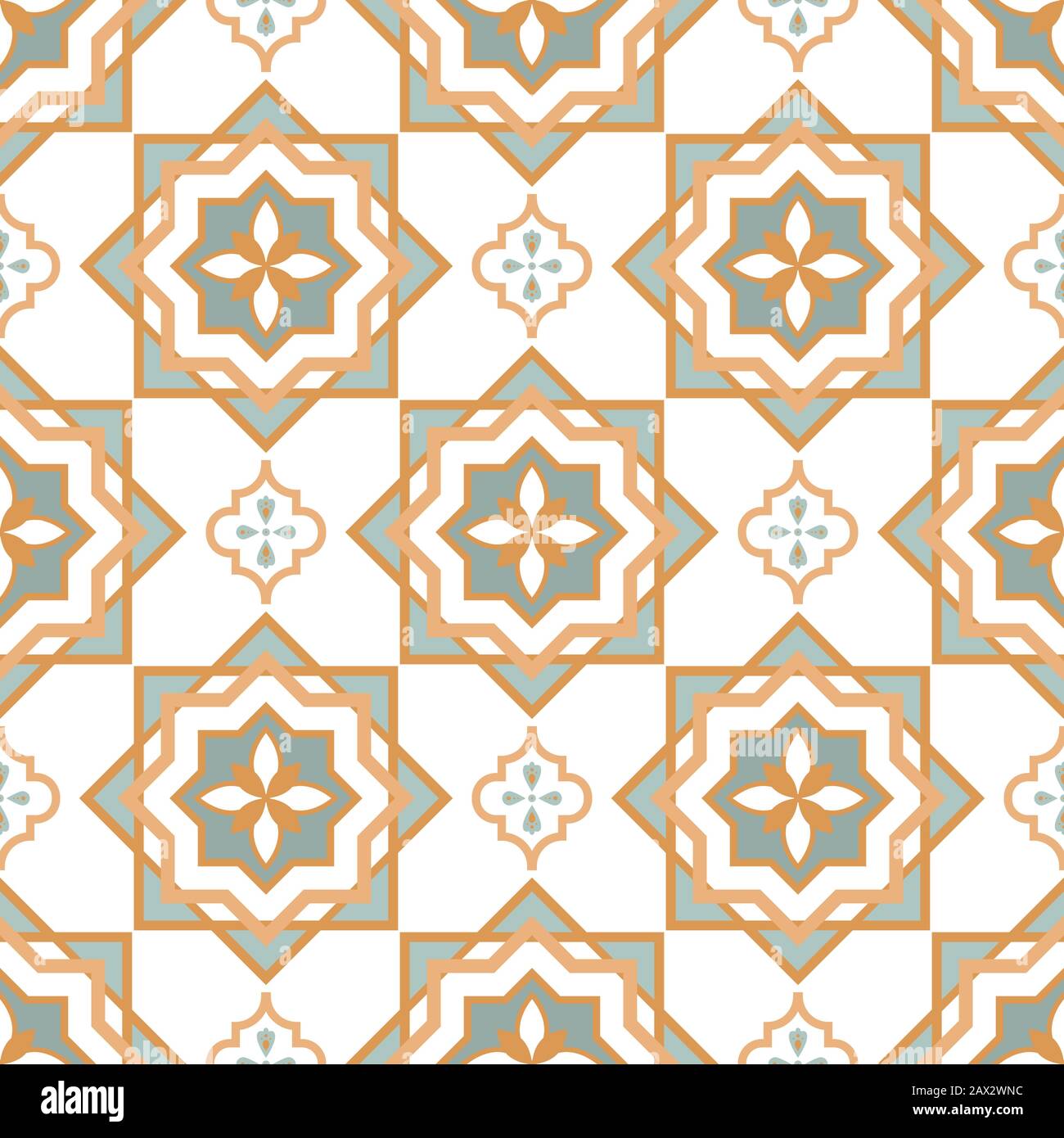 Blue Azulejos pattern portugal tile seamless pattern. Mediterranean ...