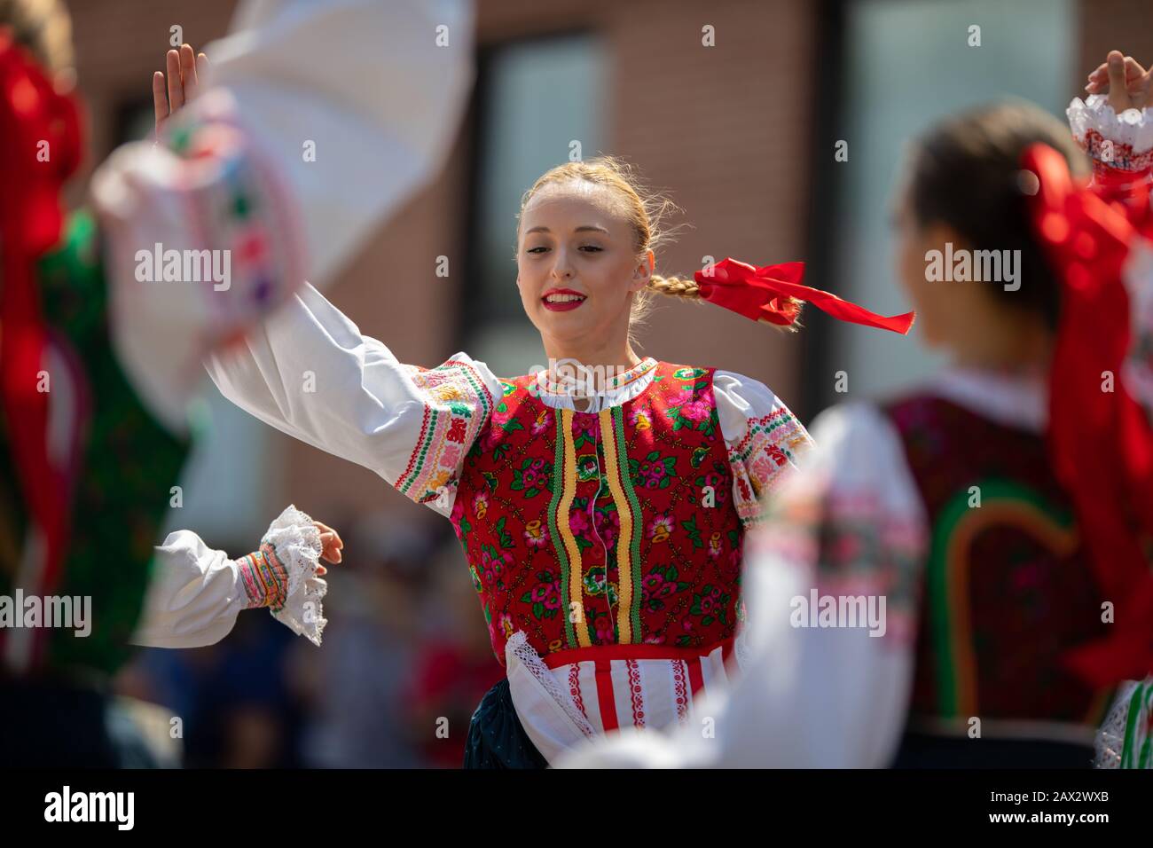 Whiting, Indiana, USA - July 27, 2019: Pierogi Fest, Ladies wearing ...