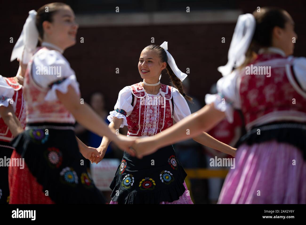 Whiting, Indiana, USA - July 27, 2019: Pierogi Fest, Ladies wearing ...