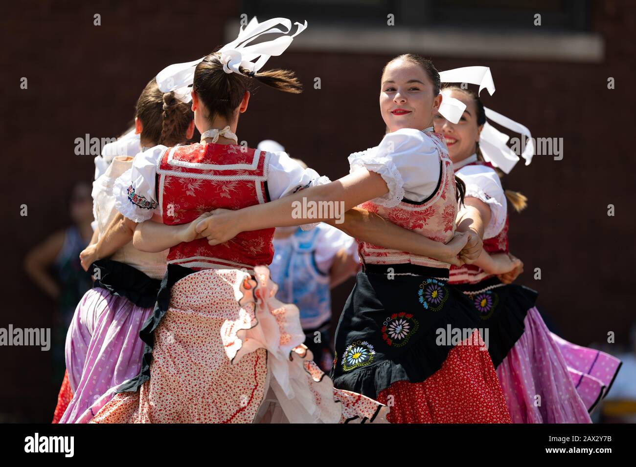 Whiting, Indiana, USA - July 27, 2019: Pierogi Fest, Ladies wearing ...