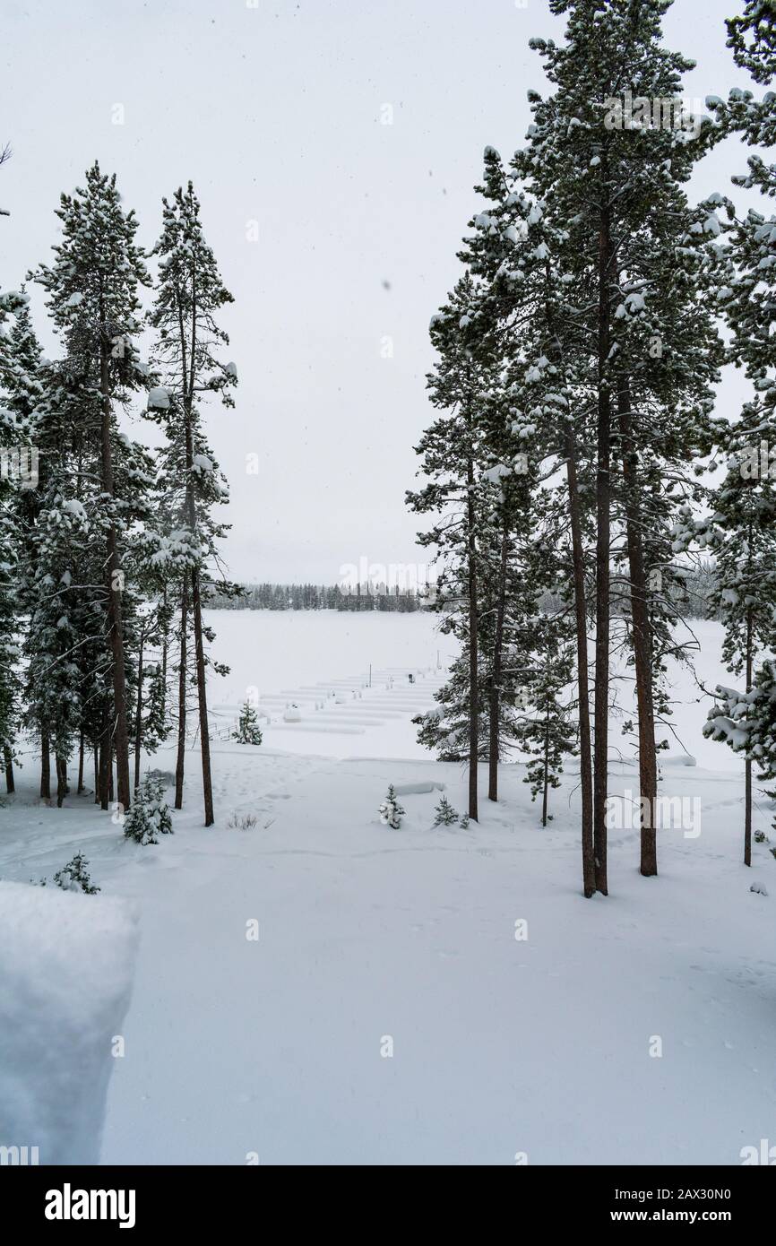 Jackson lake wyoming snow ski hi-res stock photography and images - Alamy