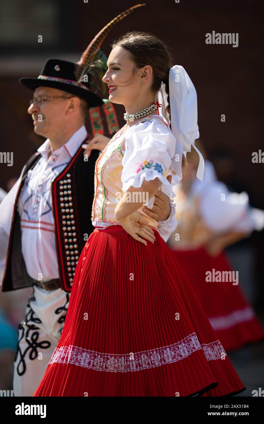 Whiting, Indiana, USA - July 27, 2019: Pierogi Fest, a couple of ...