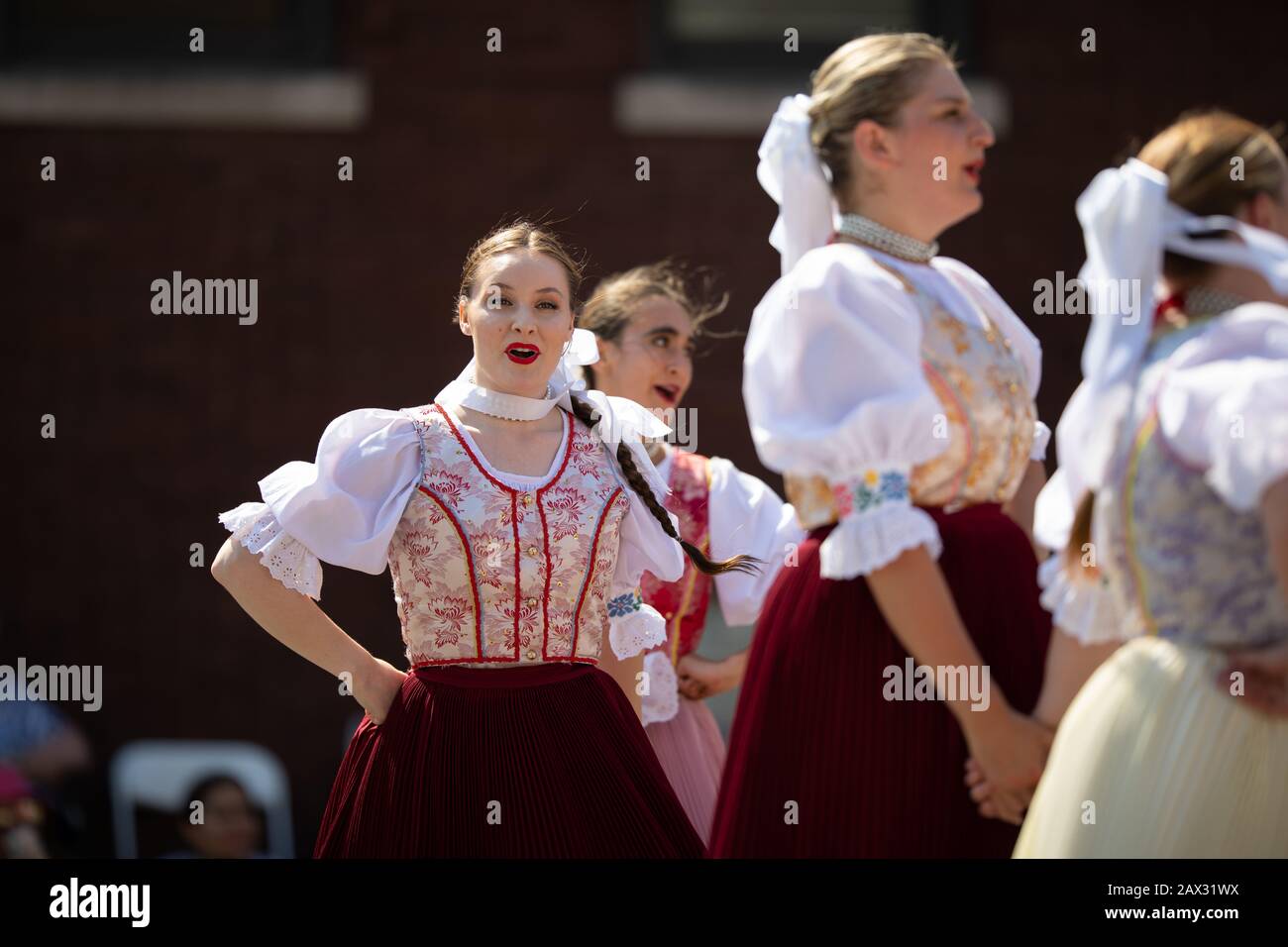 Whiting, Indiana, USA - July 27, 2019: Pierogi Fest, Ladies wearing ...