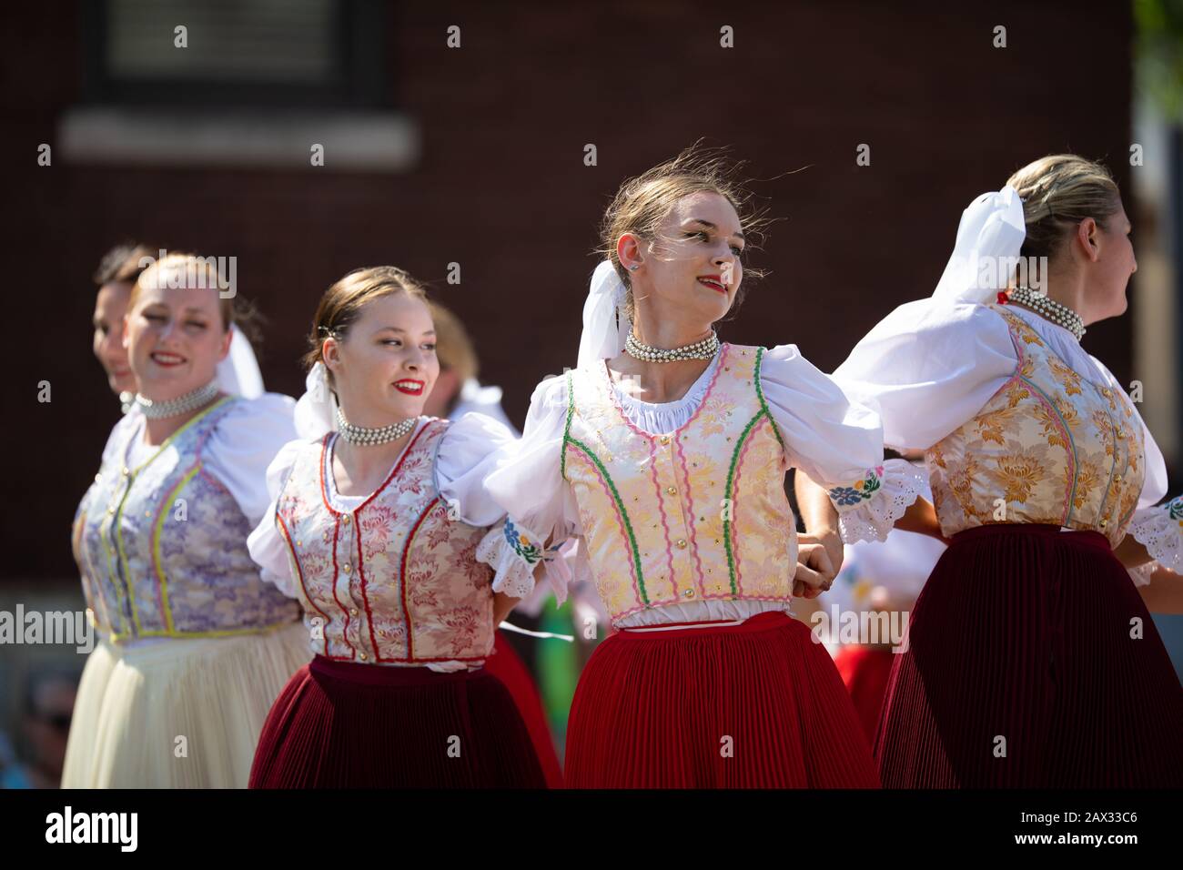Whiting, Indiana, USA - July 27, 2019: Pierogi Fest, Ladies wearing ...