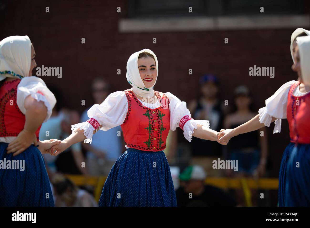 Whiting, Indiana, USA - July 27, 2019: Pierogi Fest, Ladies wearing ...
