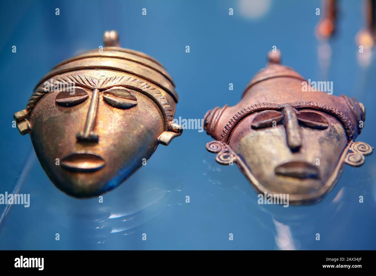 pagan masks souvenirs from the antiquity Stock Photo - Alamy