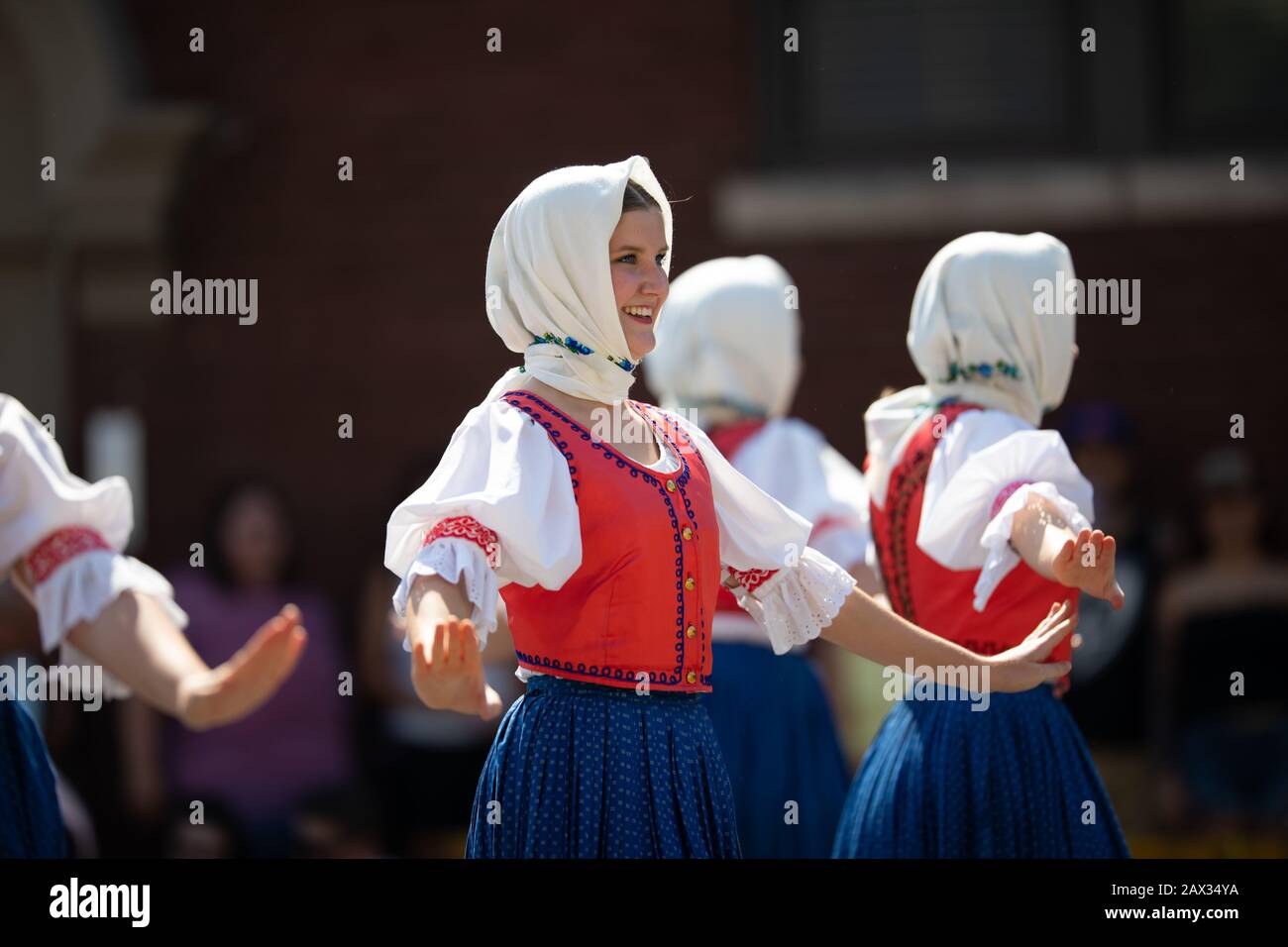 Whiting, Indiana, USA - July 27, 2019: Pierogi Fest, Ladies wearing ...