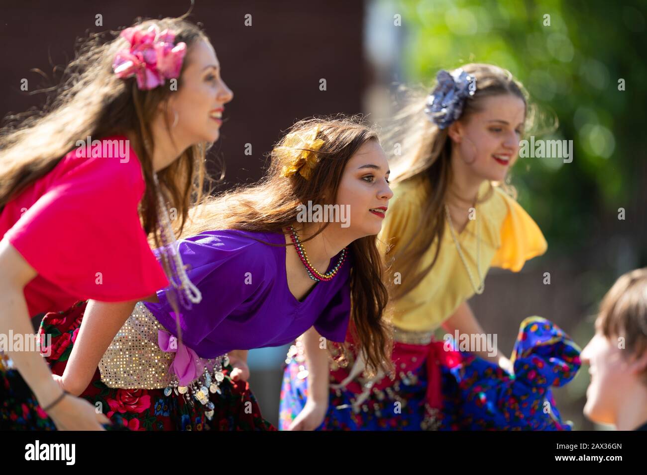 Whiting, Indiana, USA - July 27, 2019: Pierogi Fest, Ladies wearing ...
