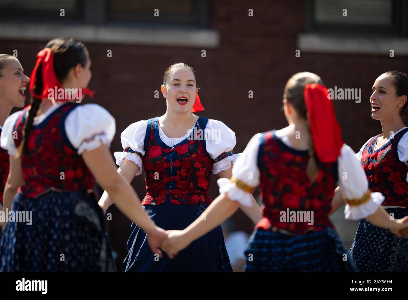 Whiting, Indiana, USA - July 27, 2019: Pierogi Fest, Ladies wearing ...