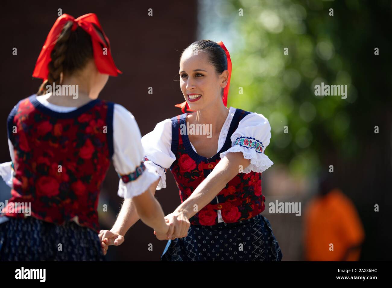 Whiting, Indiana, USA - July 27, 2019: Pierogi Fest, Slovakian women ...
