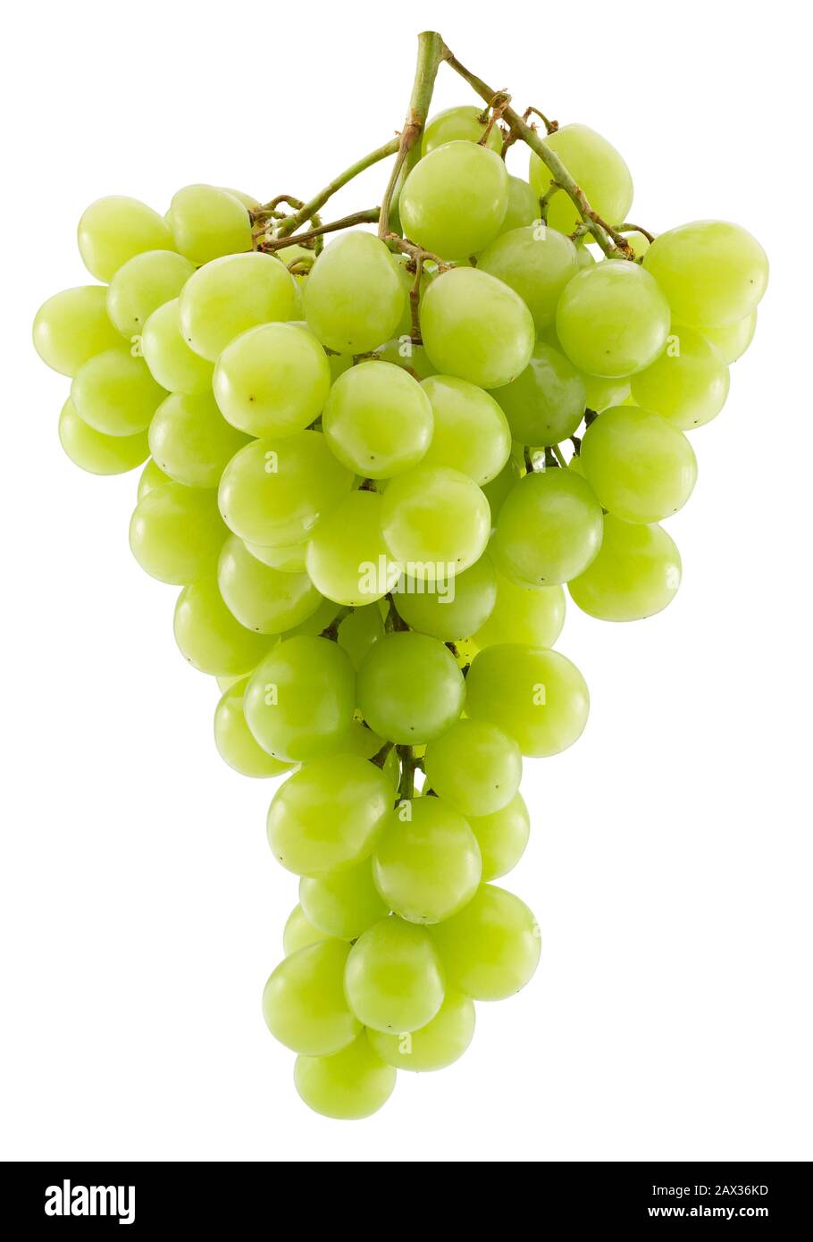 green grapes isolated on a white background Stock Photo - Alamy