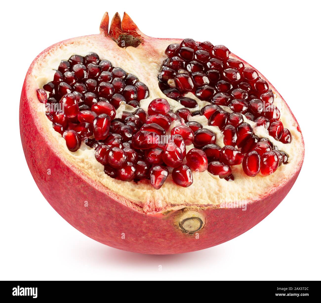half of pomegranate isolated on a white background Stock Photo - Alamy