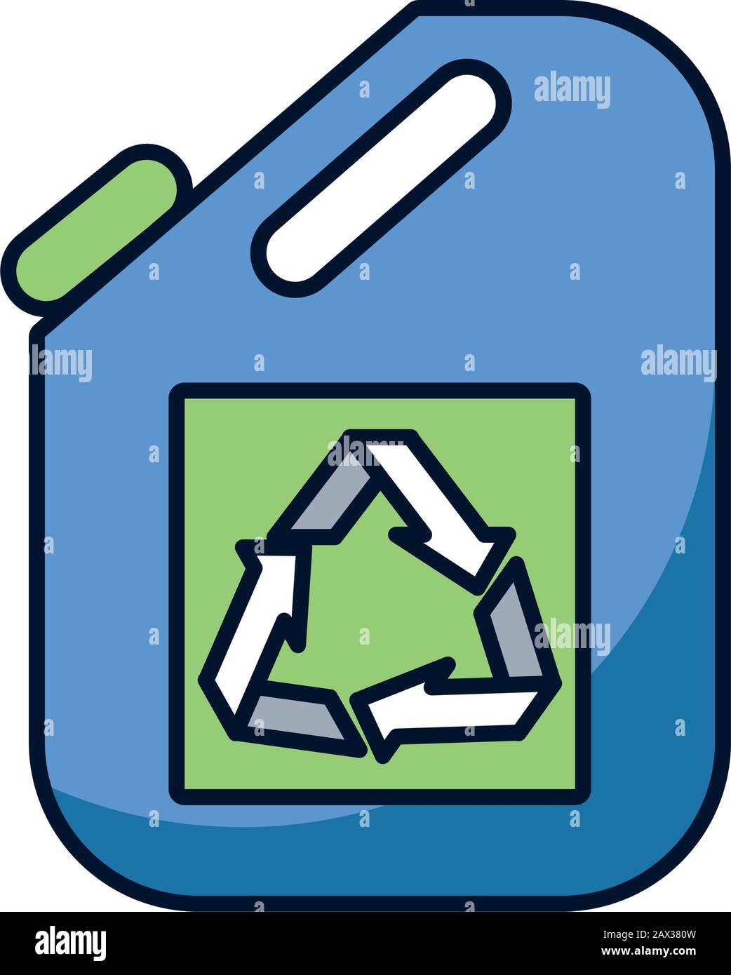 arrows recycle symbol in gallon Stock Vector Image & Art - Alamy