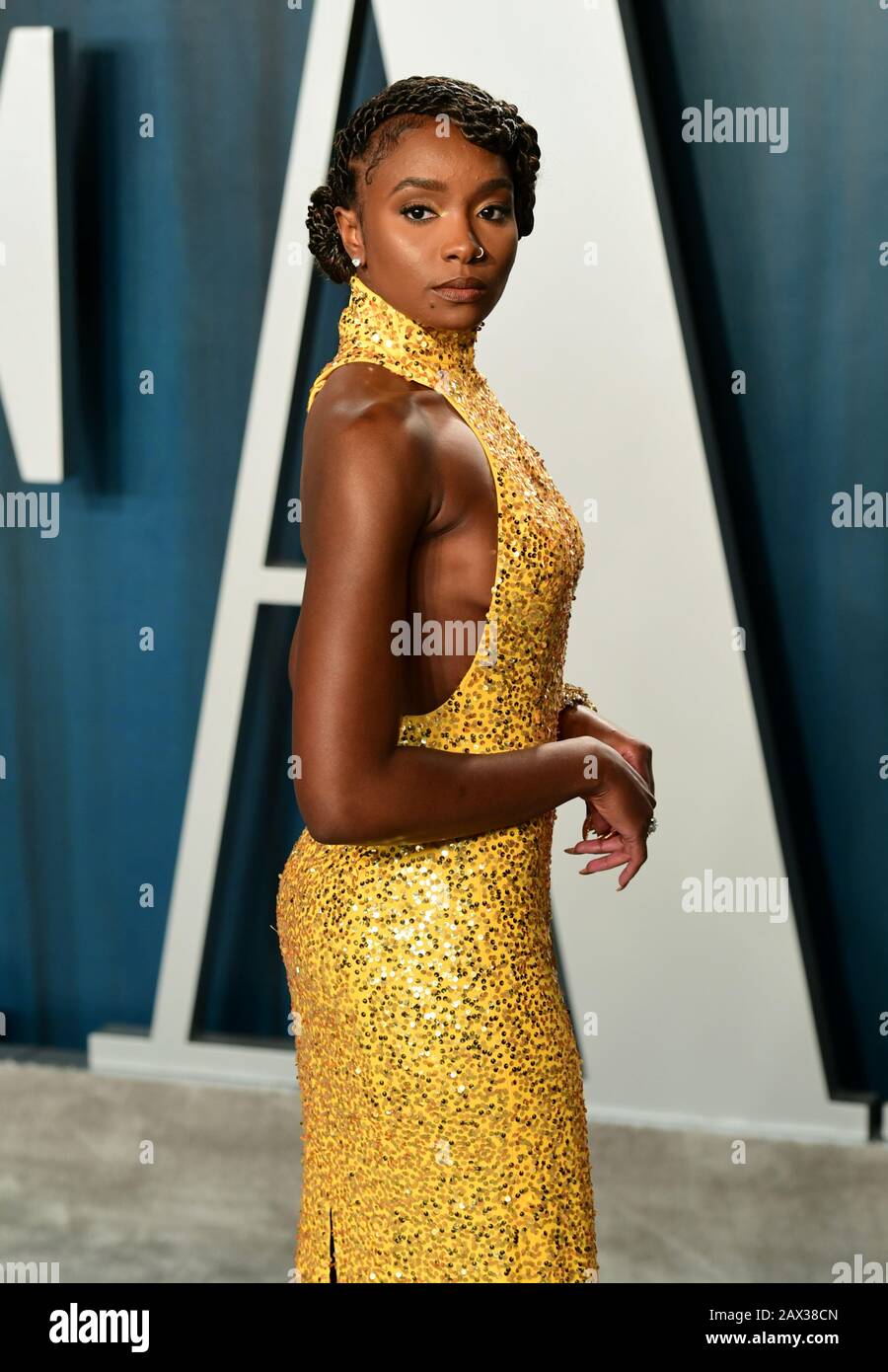 Kiki Layne attending the Vanity Fair Oscar Party held at the Wallis Annenberg Center for the ...