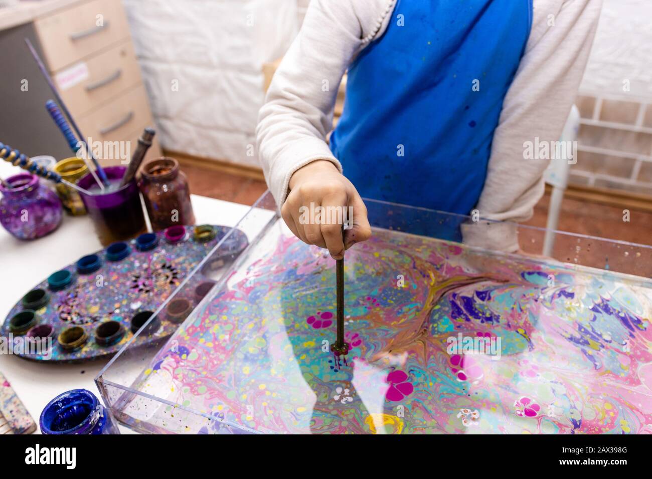 Master class in the studio Ebru - the art of "painting on the water ...