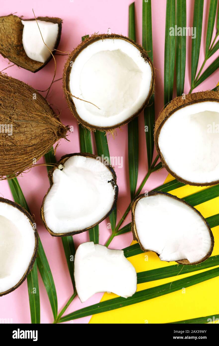 Healthy nutritious natural coconut with a vast range of dietary and ...