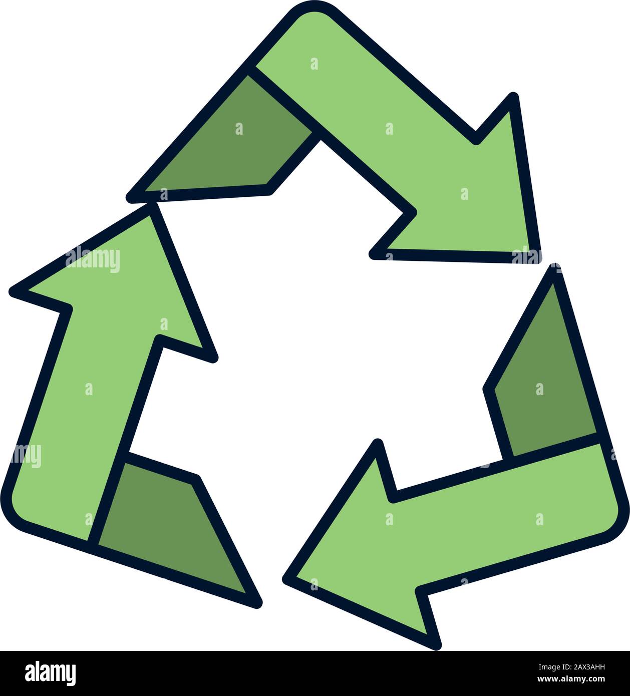 arrows recycle symbol isolated icon Stock Vector Image & Art - Alamy