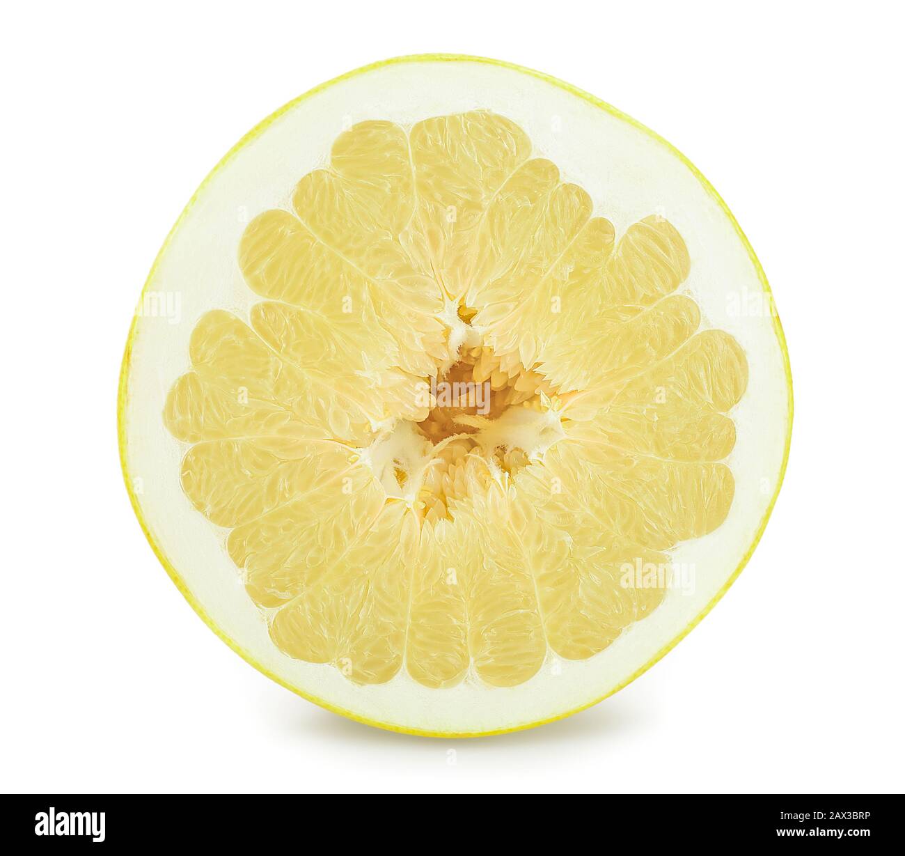 slice of pomelo isolated on white background Stock Photo - Alamy