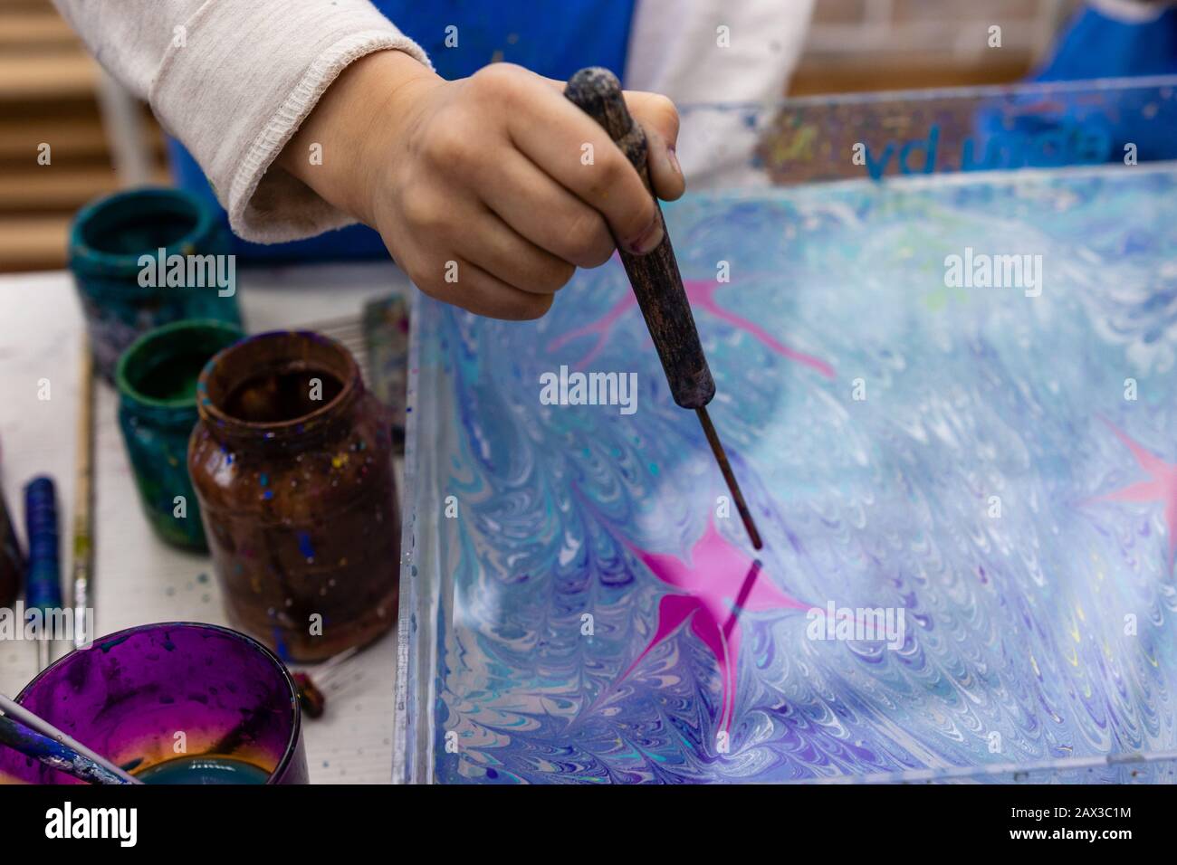 Master class in the studio Ebru - the art of "painting on the water ...