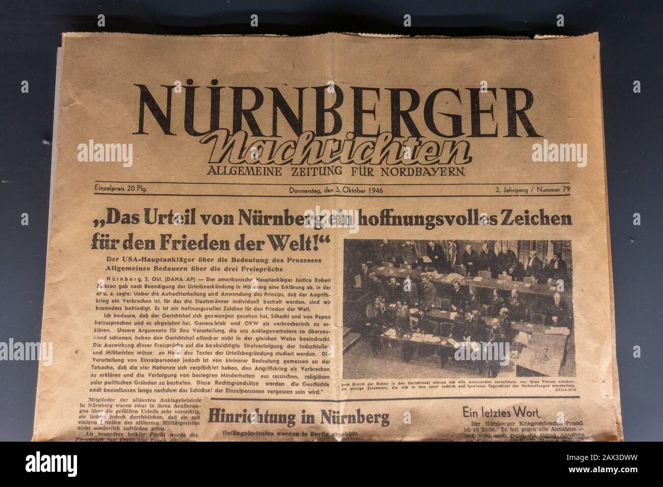 'Nürnberger Nachrichten' following end of Nuremberg Trials ...