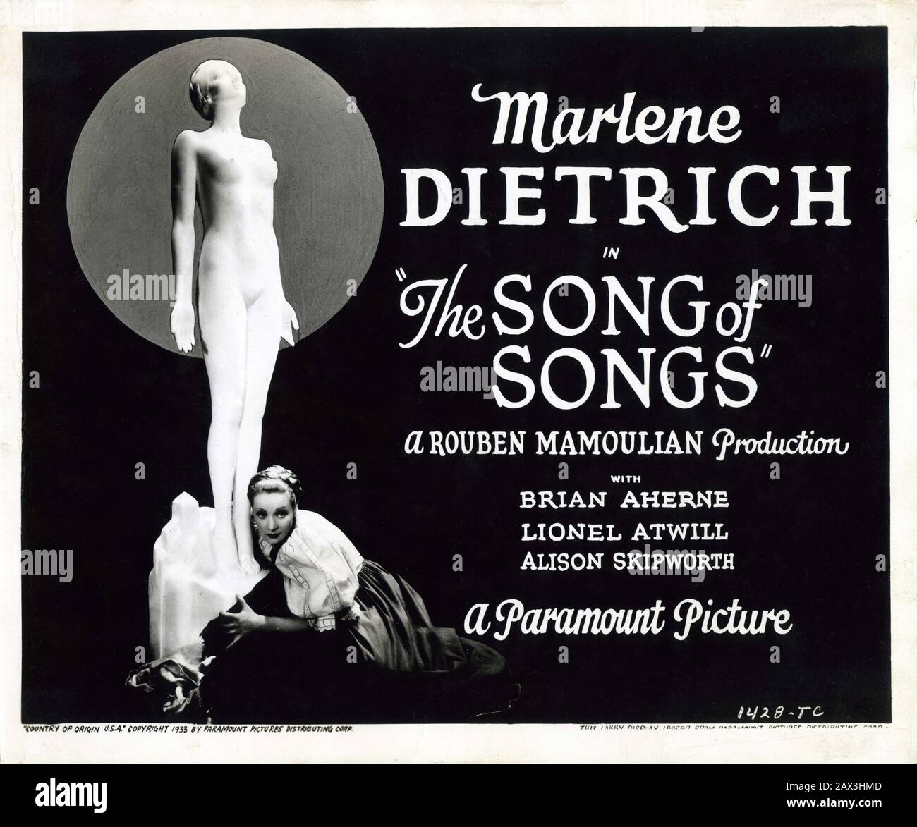 MARLENE DIETRICH in THE SONG OF SONGS 1933 director ROUBEN MAMOULIAN ...