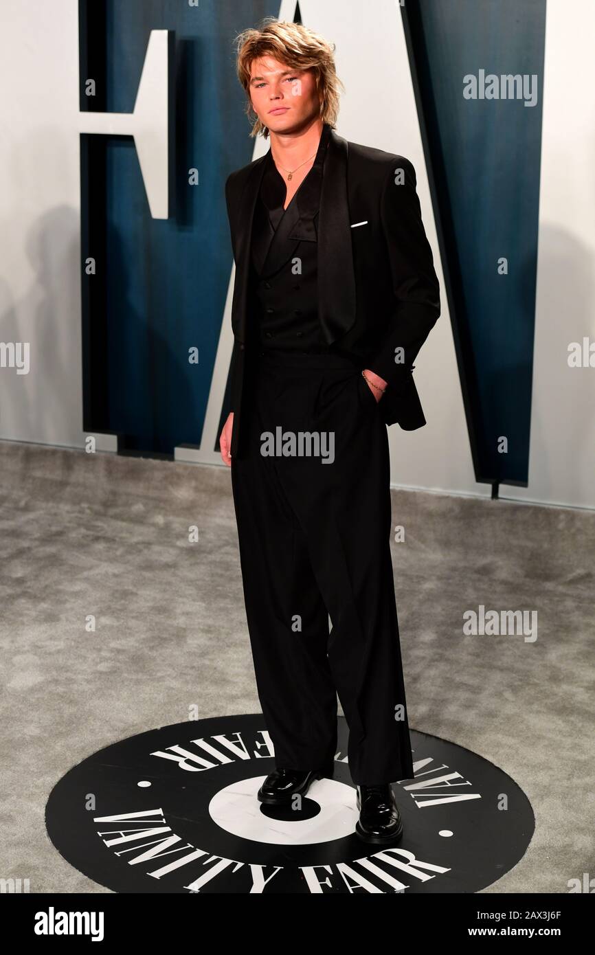 Jordan Barrett attending the Vanity Fair Oscar Party held at the Wallis ...